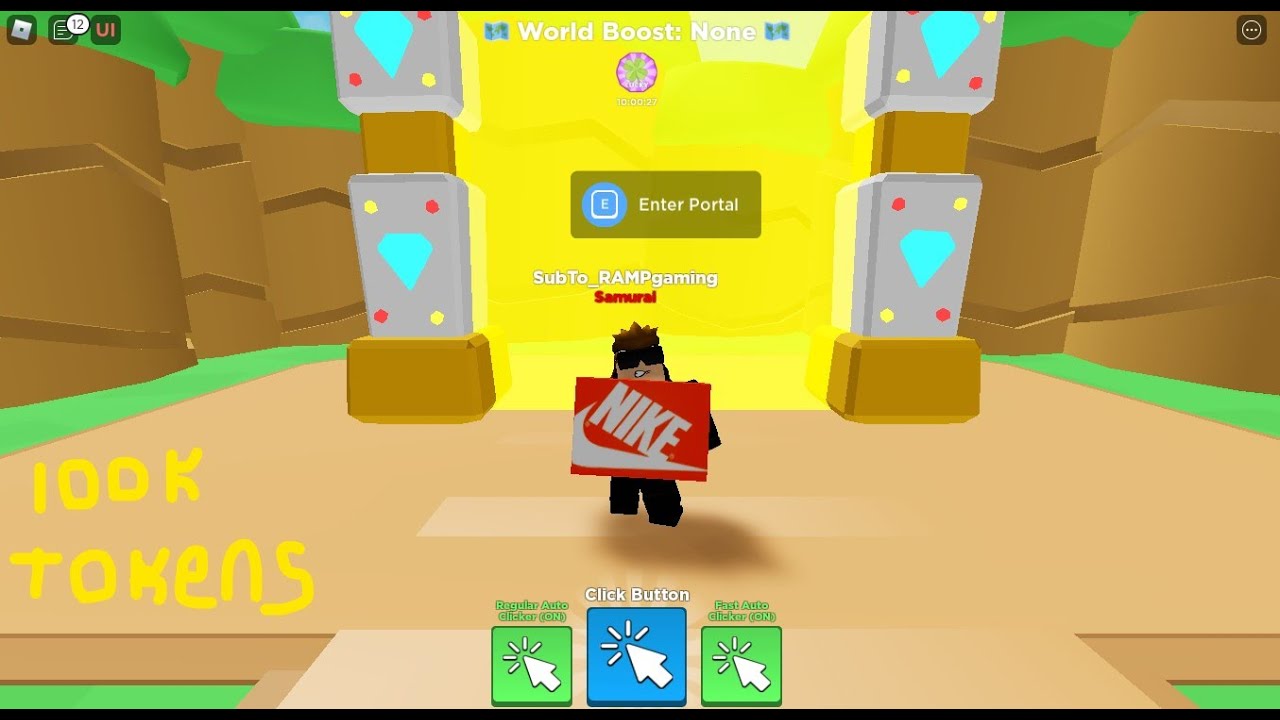 I Spent 100K Tokens In Clicker Simulator (Test Server) - YouTube