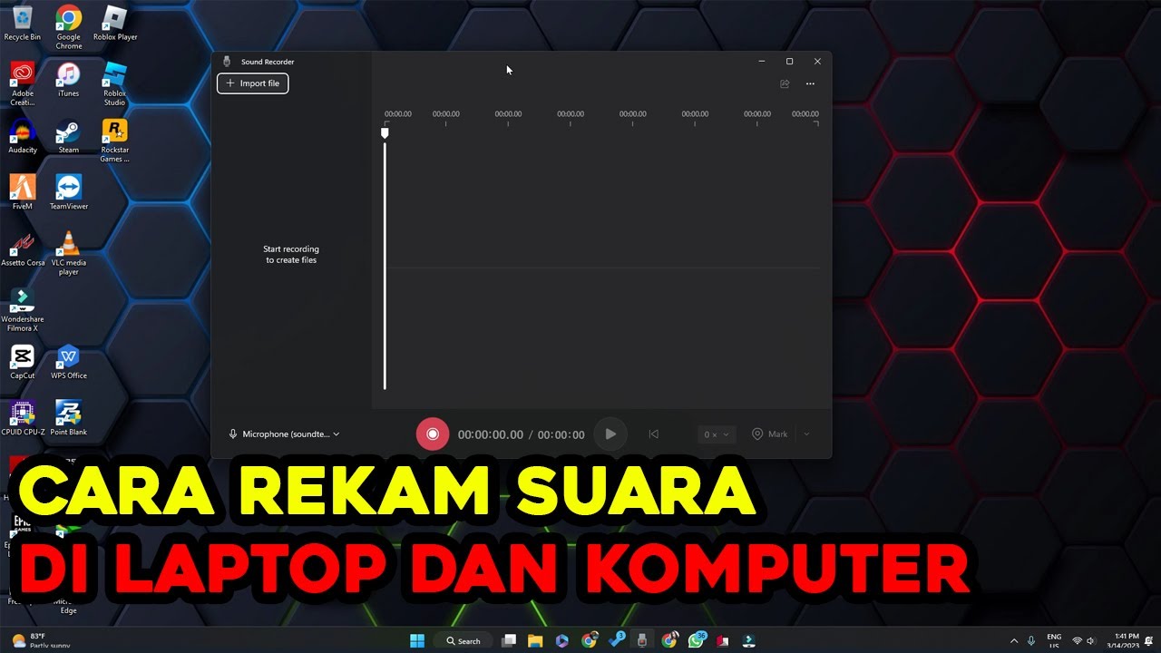 Cara Rekam Suara di Laptop Windows 11 - YouTube