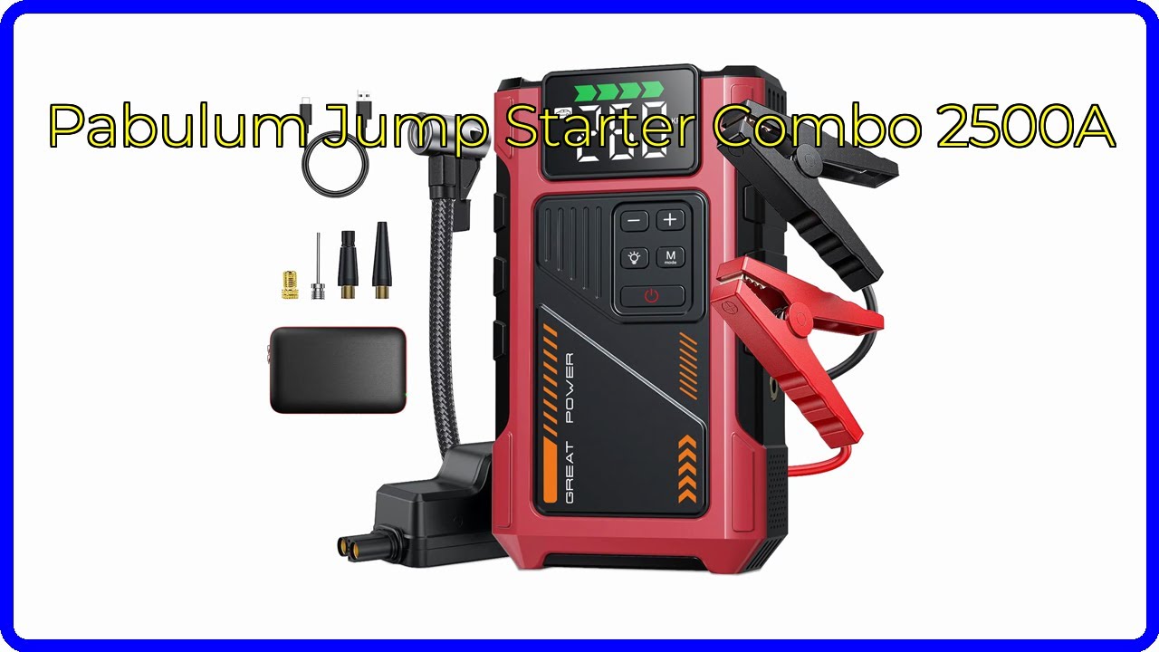 REVIEW (2024): Pabulum Jump Starter Combo 2500A. ESSENTIAL details ...