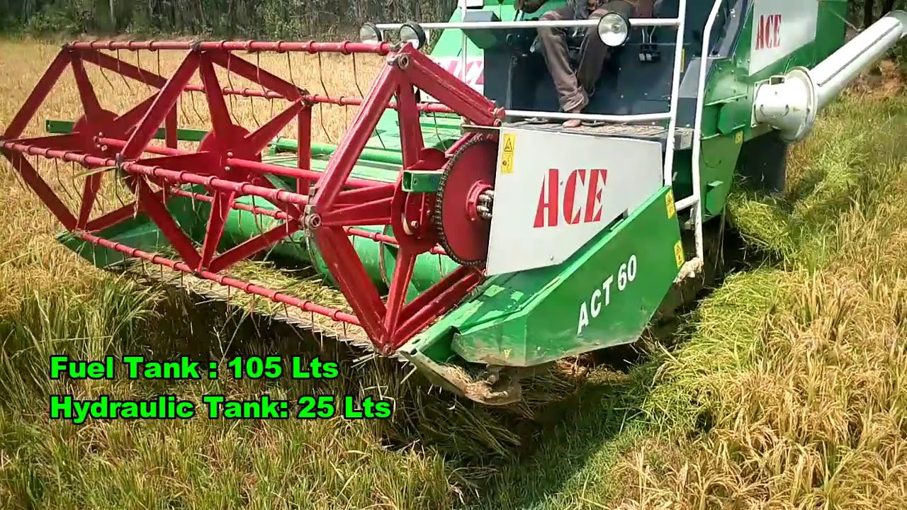 ACE HARVESTER COMBINE ACT 60 Working Demo | Technical Specifications ...