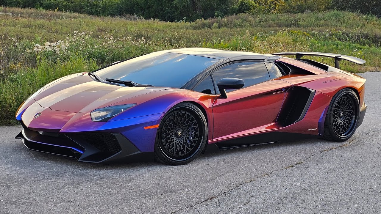 Insane Factory Lamborghini color! Blue Lial Aventador SV Roadster! # ...