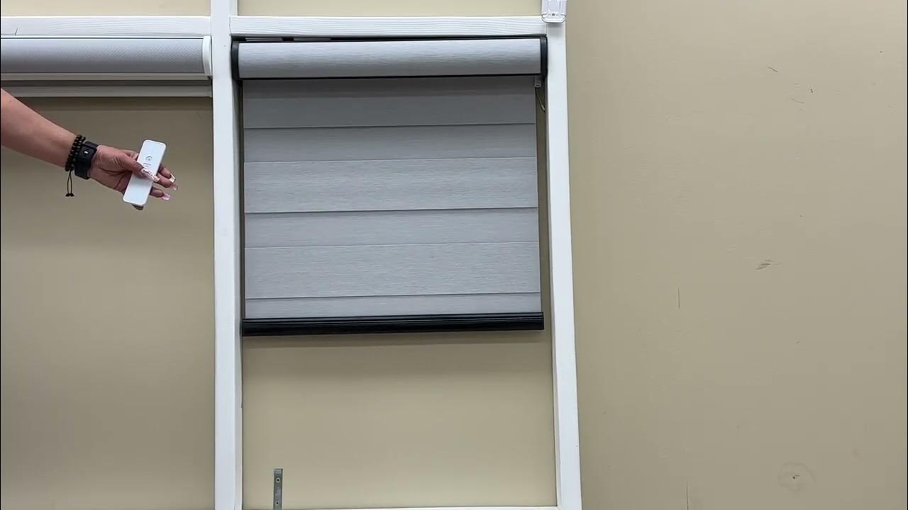 Motorized Zebra Shade with Remote - YouTube