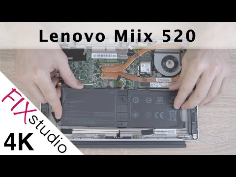 Lenovo IdeaPad Miix 520 - battery replacement [4k]