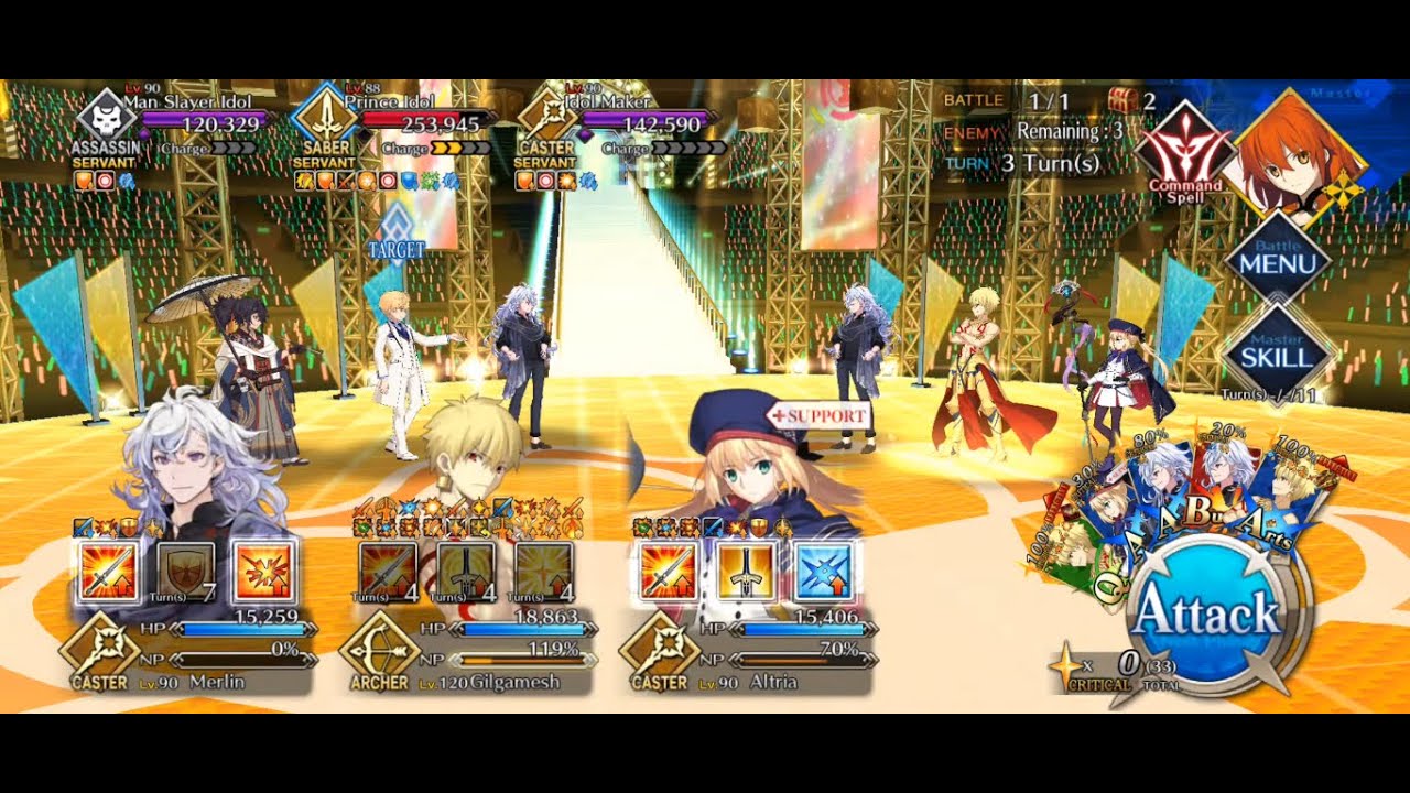 [FGO] Grail Concert - Five Star Idol CQ ft. Gilgamesh (4T) - YouTube