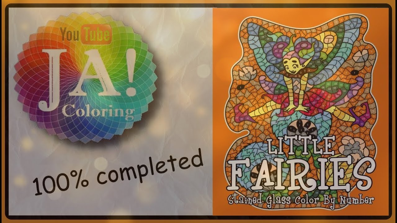 100% completed/finished: "Little Fairies", Stained Glass Color by ...