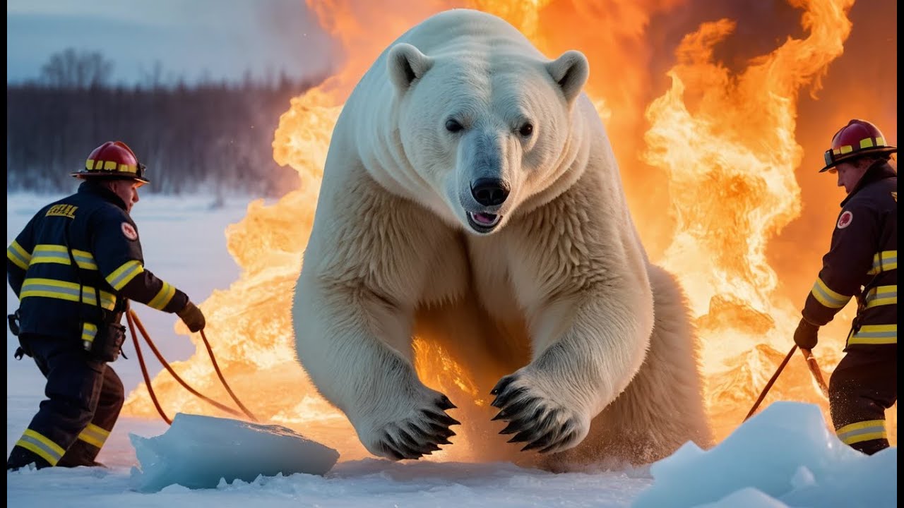 POLAR BEAR RESCUED FROM UNWANTED PAIN BY HEROES - YouTube