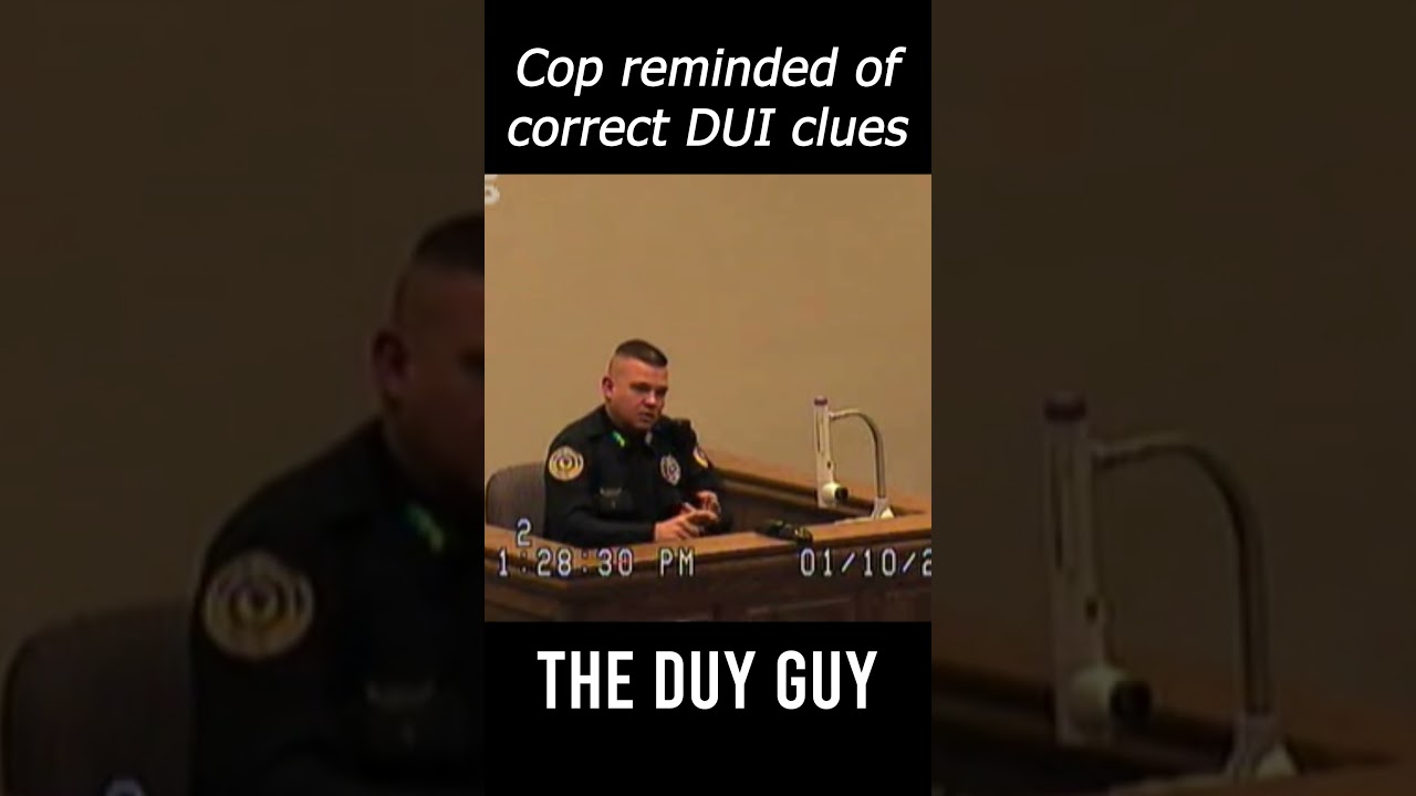 Cop Reminded of Correct DUI Clues By DUI Attorney Larry Forman - YouTube