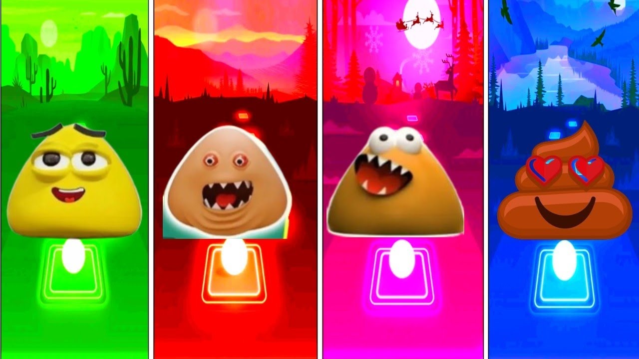 POU,S BASICS🆚POU 4 COFFIN DANCE🆚POU,S RANGE🆚PILE OF POO TILES HOP EDM ...
