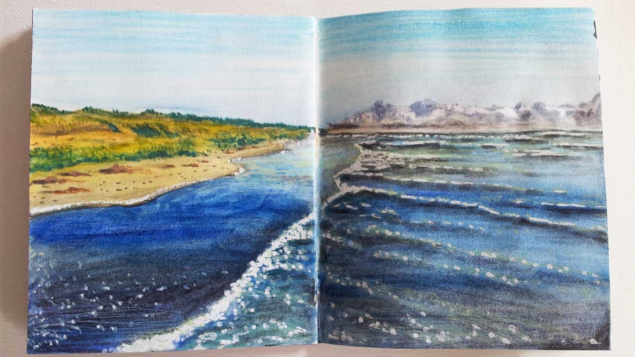 Mein kleines Buch mit Hiddensee-Zeichnungen :: Ulrike Hirsch - YouTube