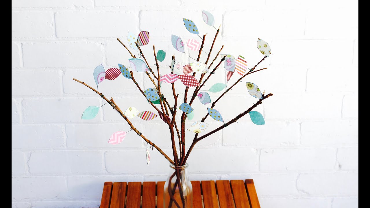 Easy craft: How to make a scrap paper tree - YouTube