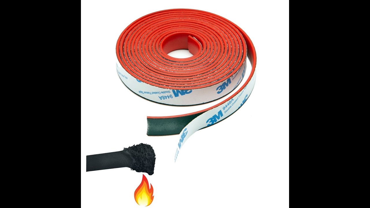 Intumescent Smoke Seal Strip Tape 9 Foot Graphite & Rubber Composite ...