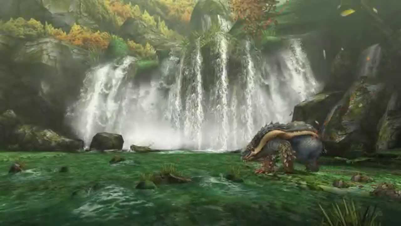 Monster Hunter Portable 3rd Aoashira/Arzuros Intro - Fisherman's Stream ...