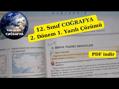 12. Sınıf Coğrafya 2. Dönem 1.Yazılı 2026 meb Klasik Sorular Çözümü meb kazanımlarına uygun