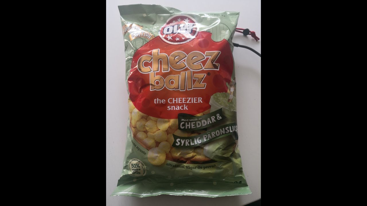 OLW Cheez Balls the cheezier snack Med smak av Cheddar & Syrlig ...