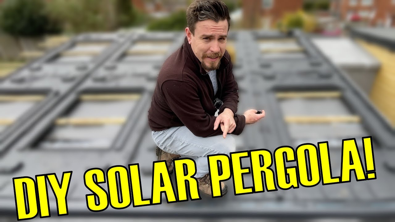 Watertight SOLAR pergola UPGRADE (8 X 400W panels) with GSE Trays - YouTube