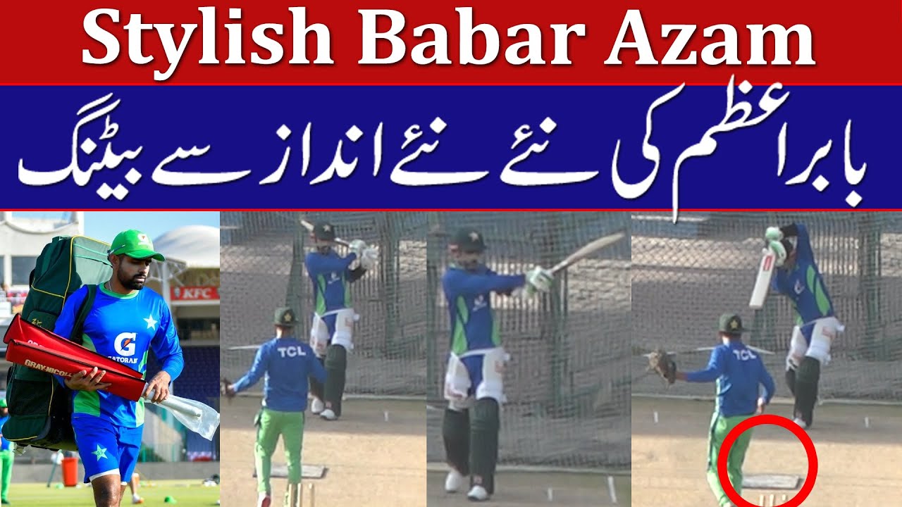 Babar Azam stylish batting practice before 3rd Odi against NZ at ...
