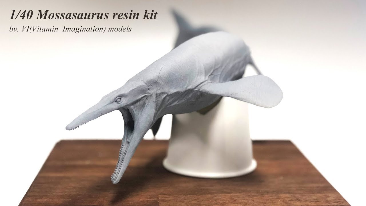 1/40 Mosasaurus resin kit detail review by. VI(Vitamin Imagination ...