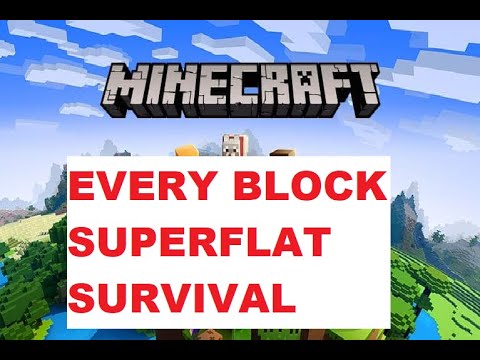 Minecraft Superflat But Every Block Is In The World - YouTube