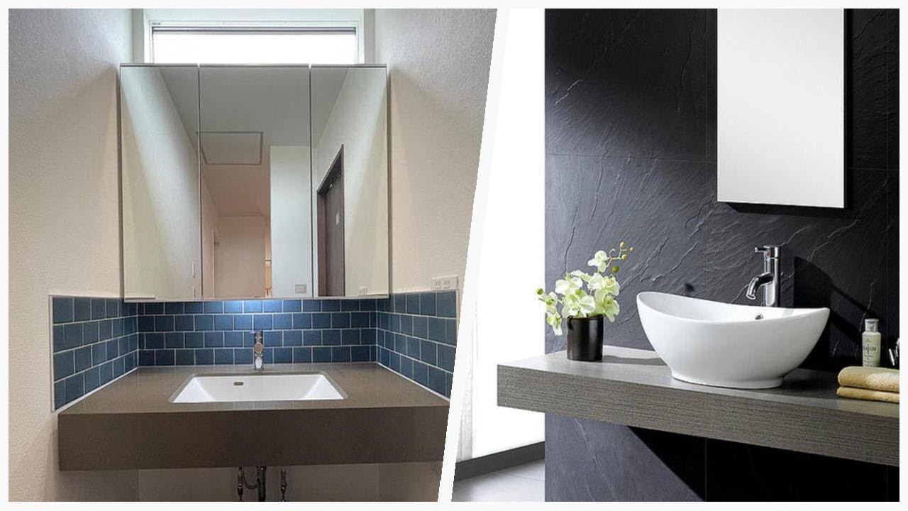 75 Budget Blue Tile Powder Room Design Ideas You'll Love 💎 - YouTube