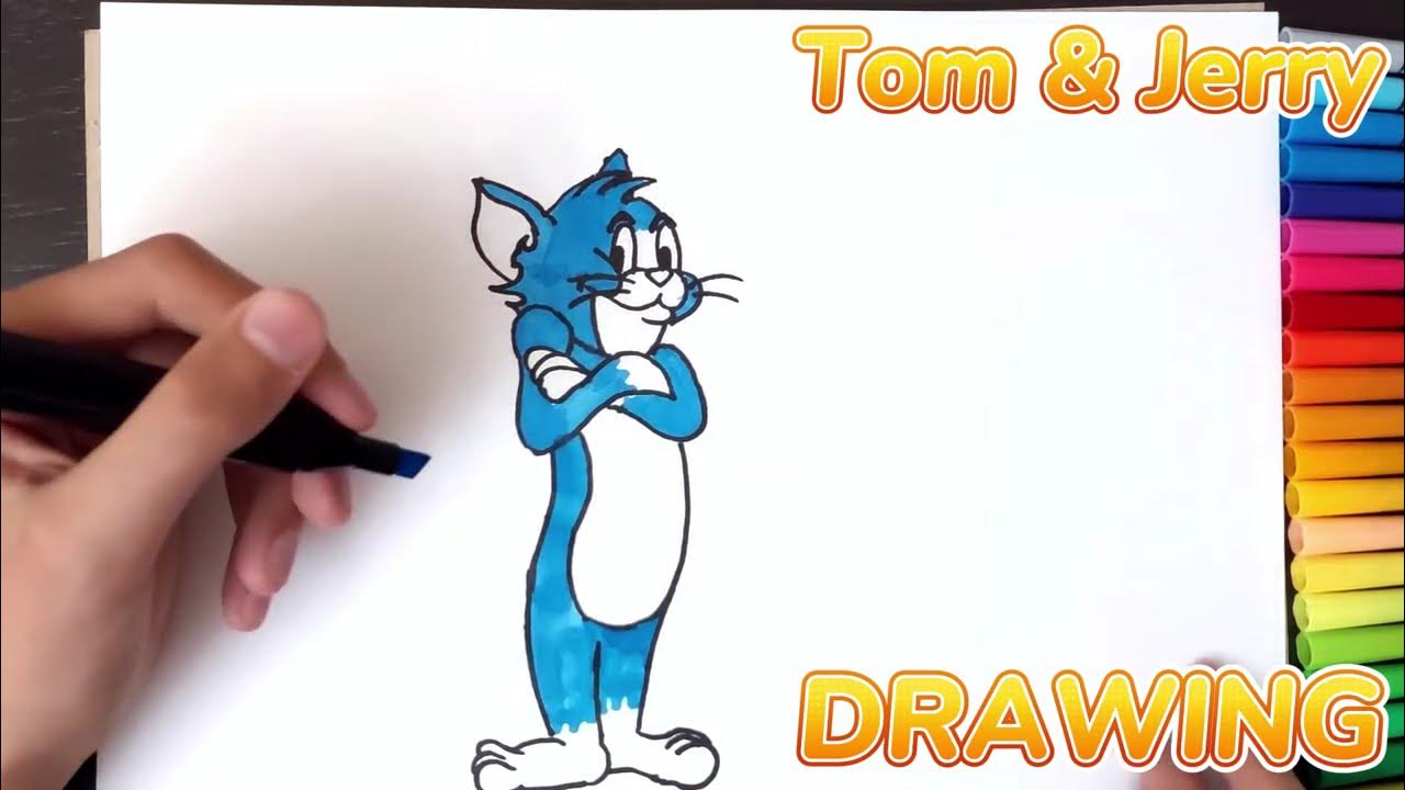 Here's how you can draw Tom from the Tom and Jerry cartoon series - YouTube