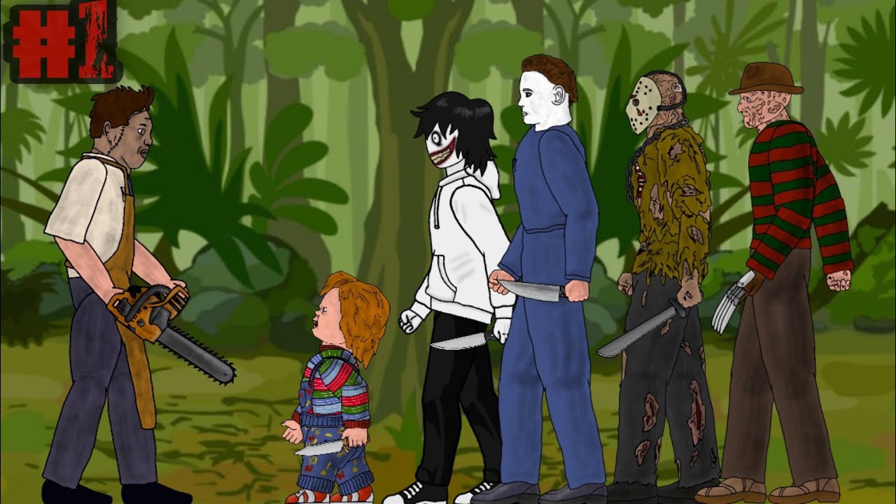 Leatherface vs Jeff The Killer, Chucky, Jason Voorhees, Freddy Krueger ...