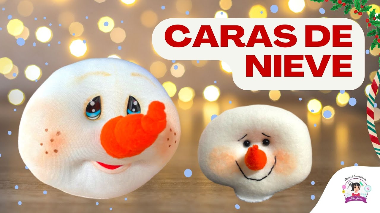 HERMOSAS CARAS DE MUÑECOS DE NIEVE / Cómo Faccionar la carita? Paso a ...