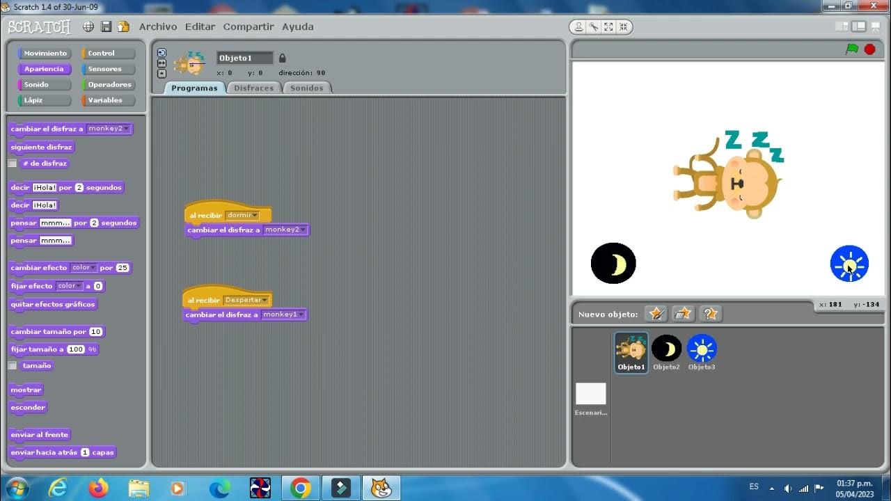 Programar botones de acción en Sratch 1 - YouTube