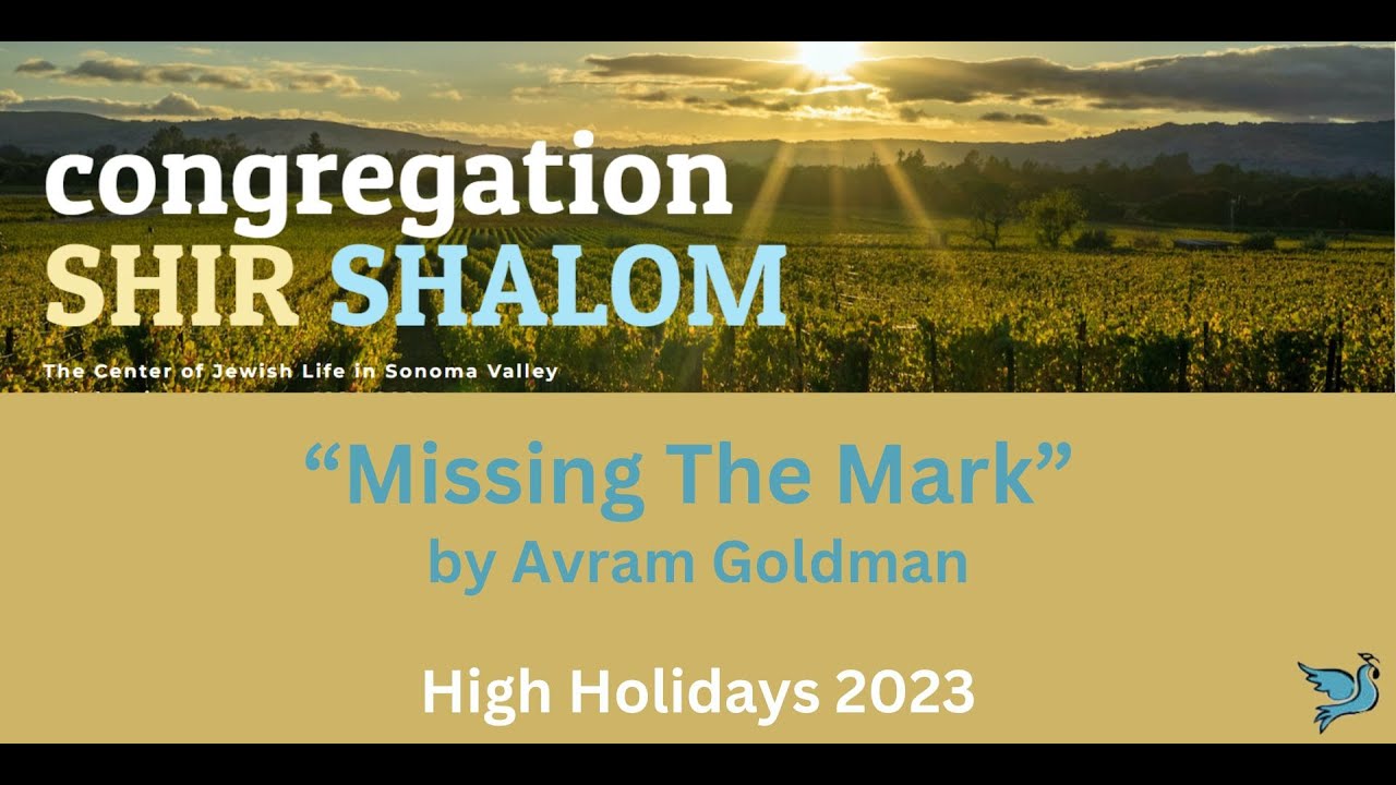 High Holidays 2023 on "Missing the Mark" - Avram Goldman - YouTube