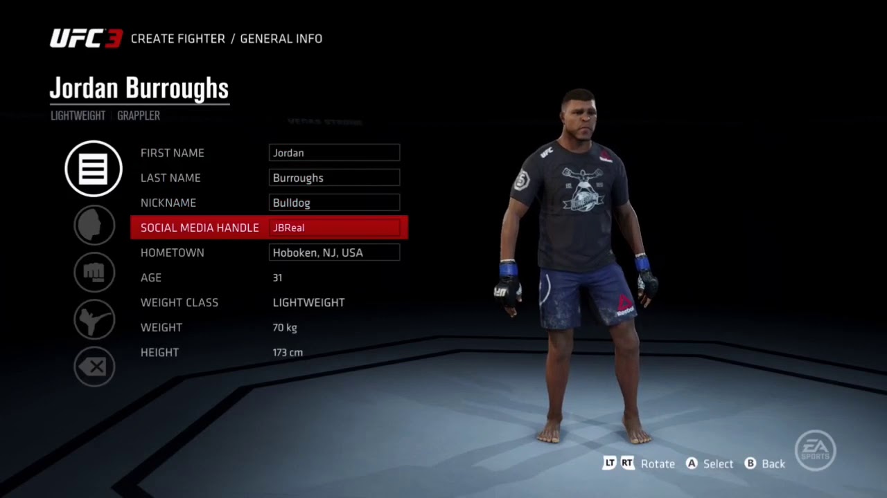 Jordan Burroughs CAF FORMULA UFC 3 - YouTube