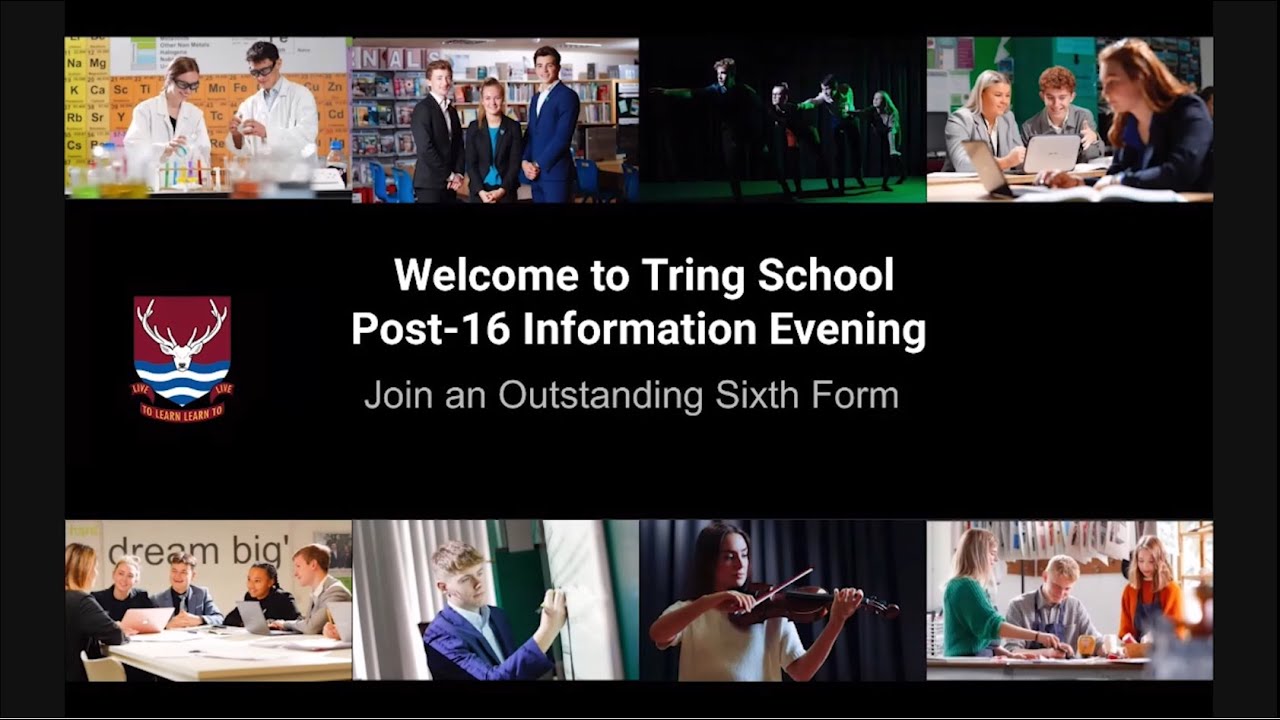 Tring School Post-16 Information Evening 2021 - YouTube