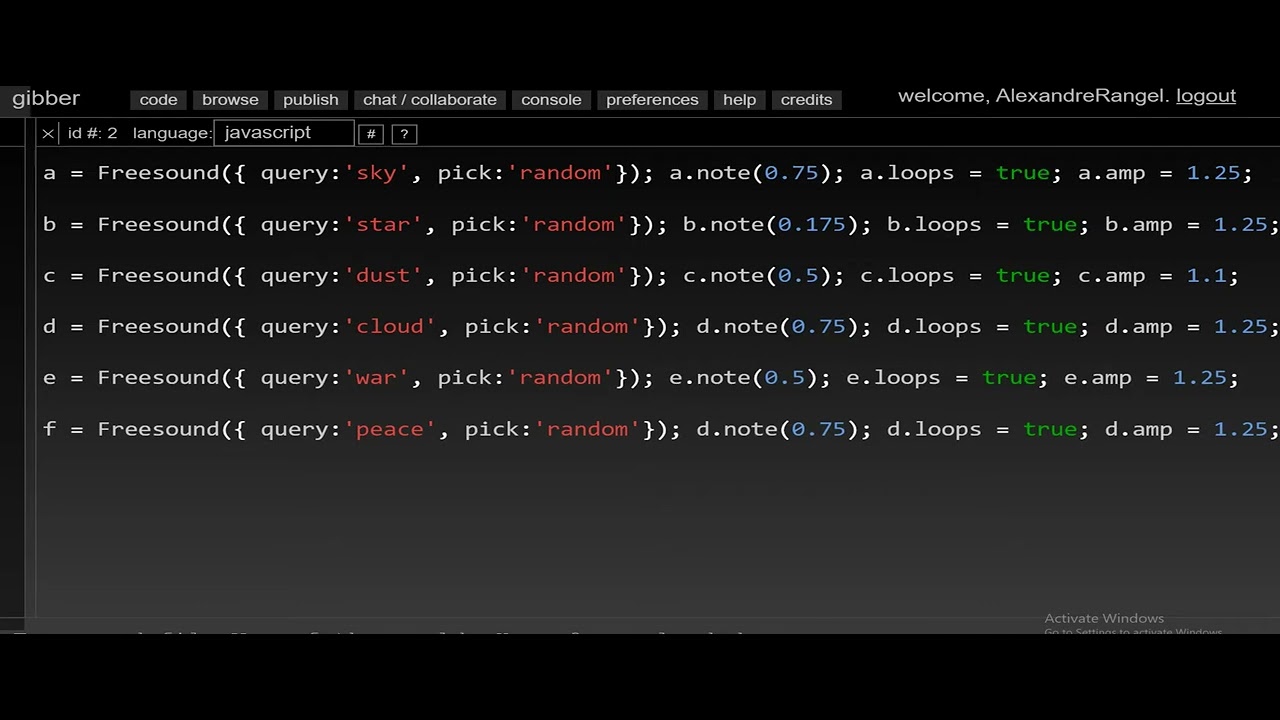 Gibber Live Coding Freesound samples - YouTube