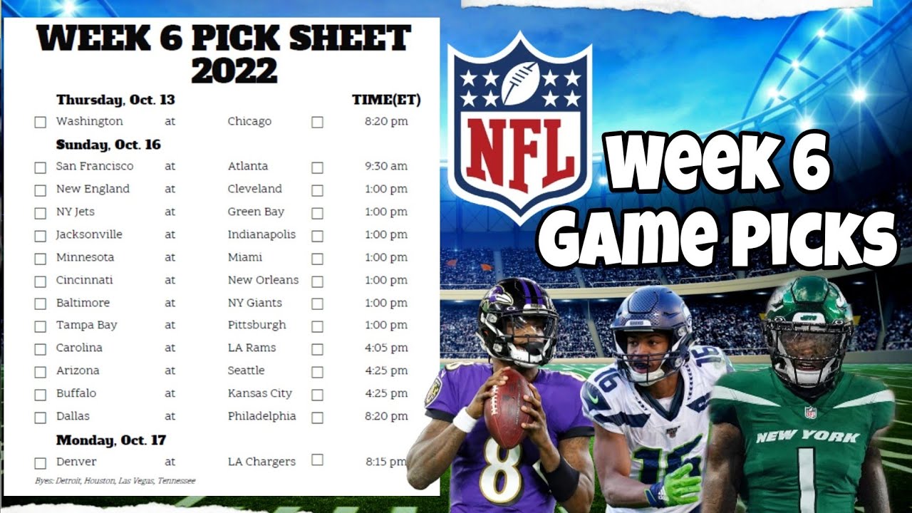NFL Week 6 Game Picks - YouTube
