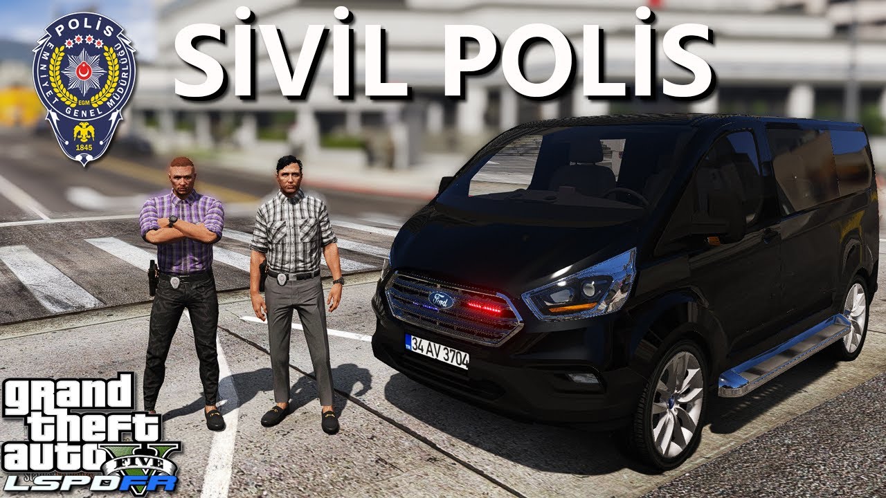 GTA 5 SİVİL POLİS MODU - FORD TRANSİT CUSTOM - LSPDFR - YouTube