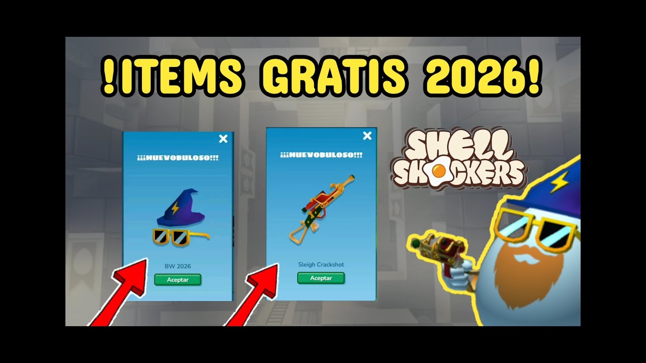 Cómo conseguir ítems gratis en Shell Shockers (2026) - YouTube