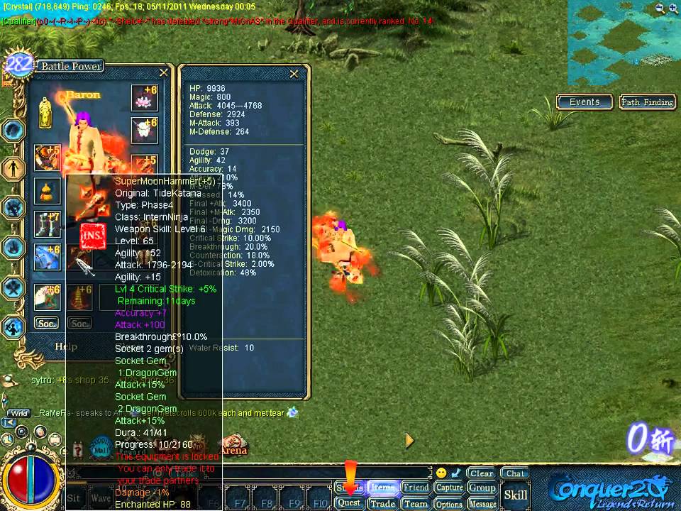 conquer online server crystal Meteor-Master - YouTube