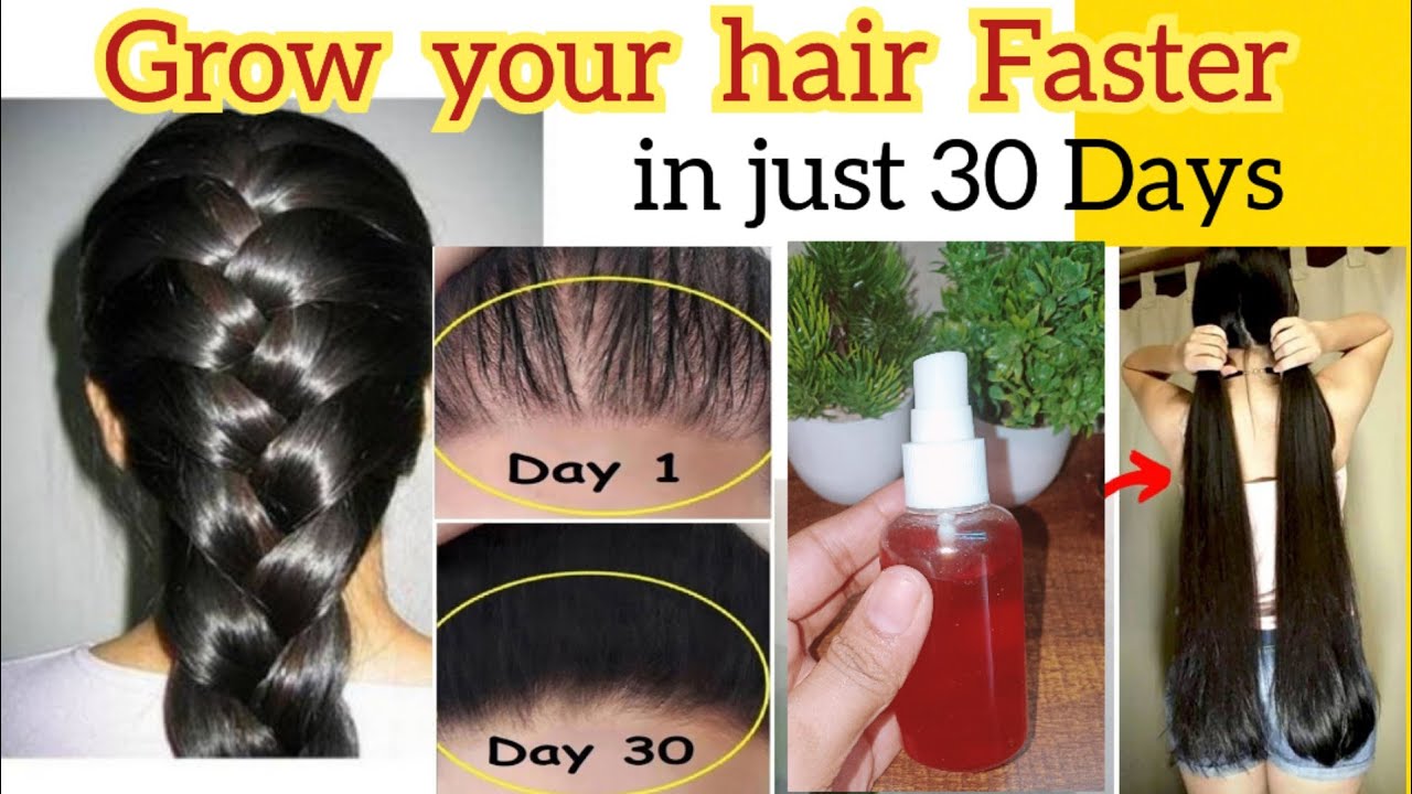Get Fastest Hair Growth In Just 30 Days/DIY Hair Growth Spray - YouTube