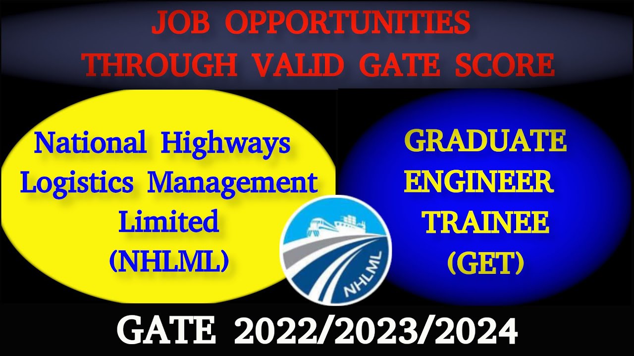NHLML GRADUATE ENGINEER TRAINEE THROUGH VALID GATE SCORE | NHAI #nhai # ...