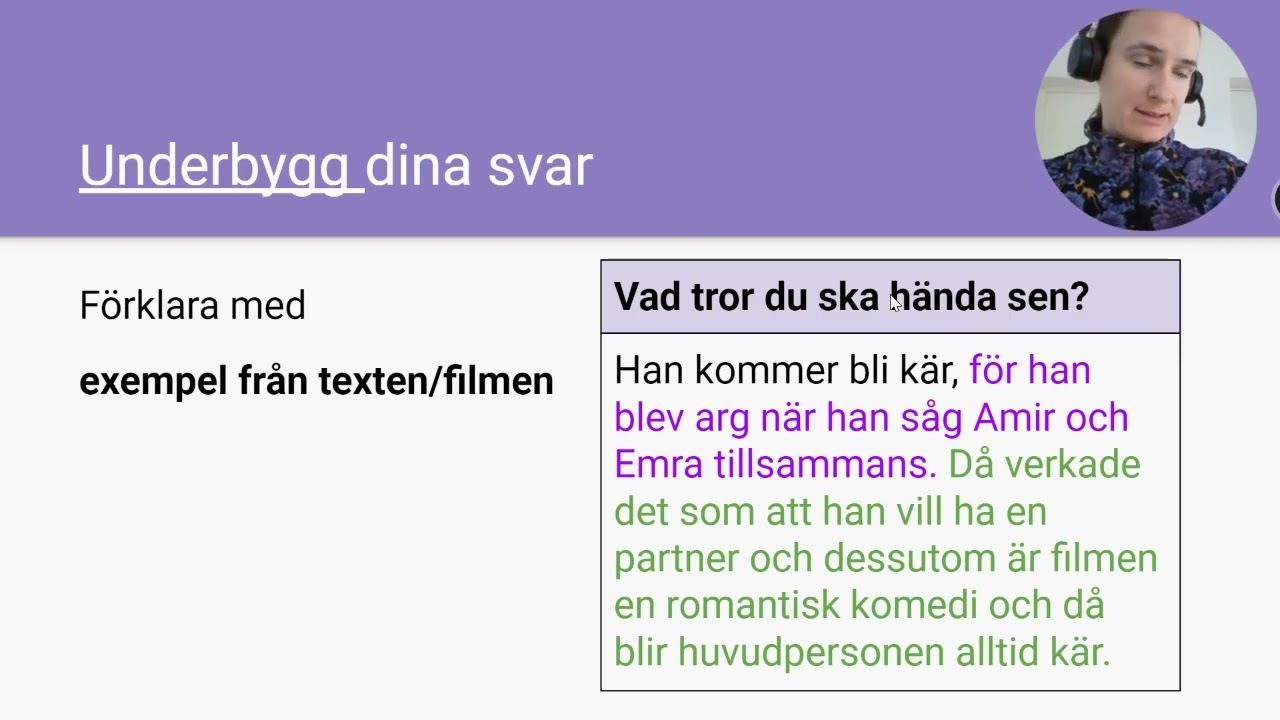 Svara på frågor om text eller film - YouTube