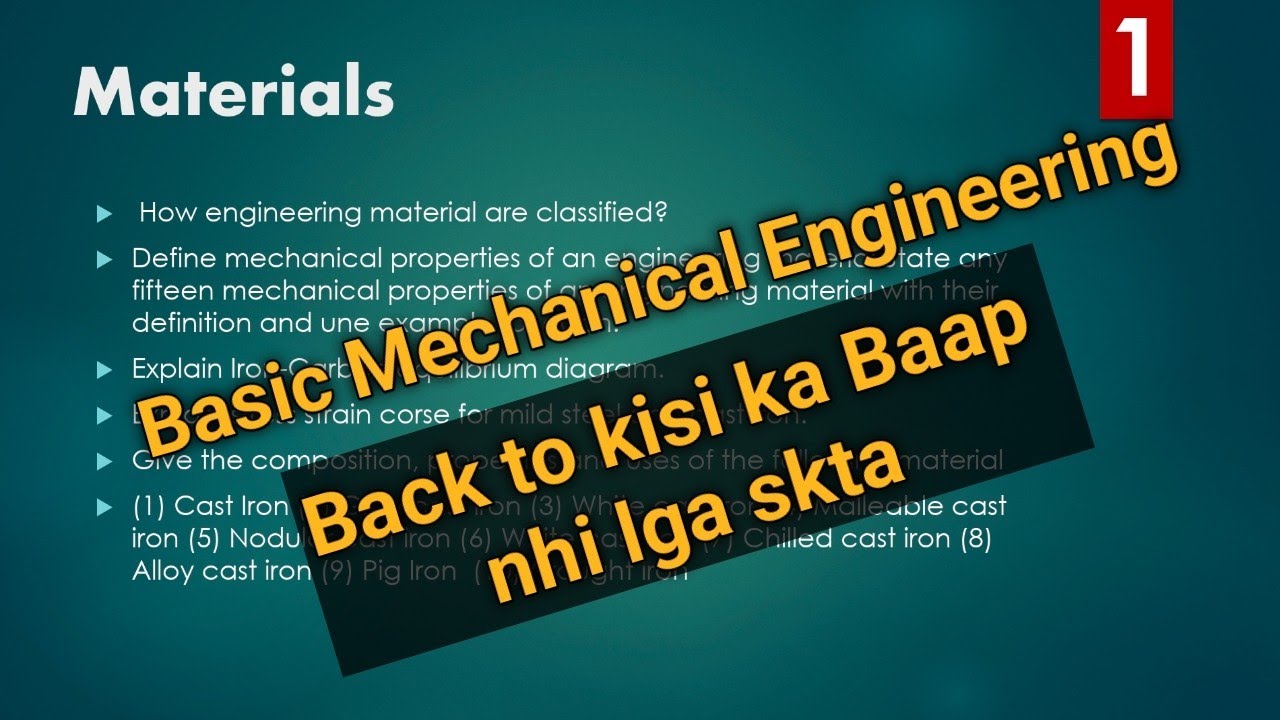 BME important Questions | RGPV | Basic Mechanical Engineering | 1st semester exam - YouTube