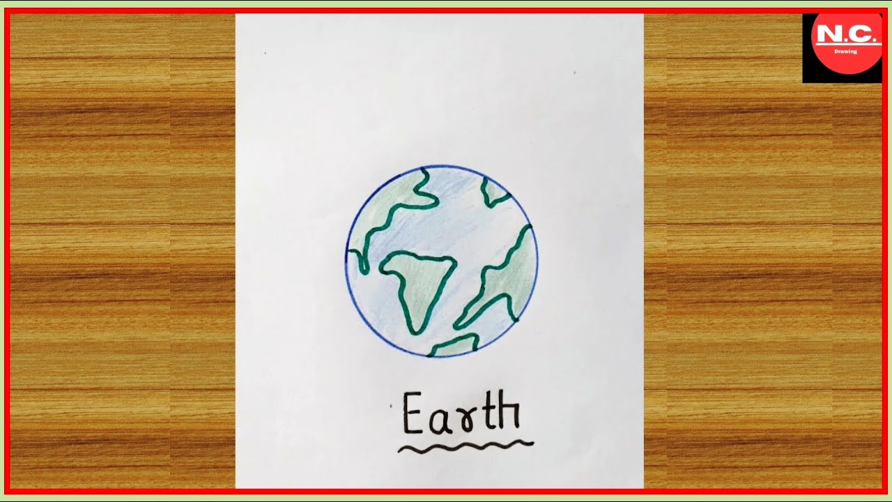 How to draw "Earth " diagram in easy way for beginners || @N.C.Drawing ...
