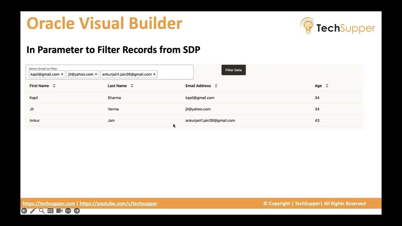 13. Create In Parameter to filter the records | Oracle VBCS | VBCS #vbcs #oracle #oracleerp ...