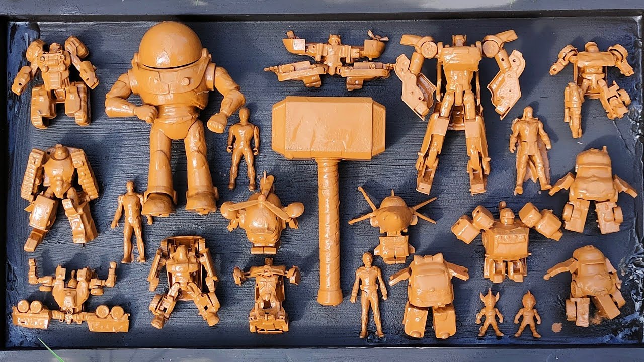 Membersihkan Mainan, Robot, Transformers, Tobot X, Tobot C, Tobot ...