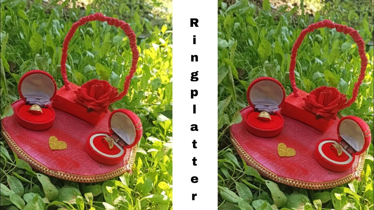EASY RING PLATTER DIY AT HOME | ENGAGEMENT RING PLATTER | FROM WASTE ...