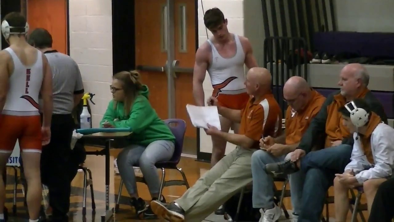 20161222 Vince Wilkinson - Kell Longhorns Wrestling 170 win vs Franklin ...