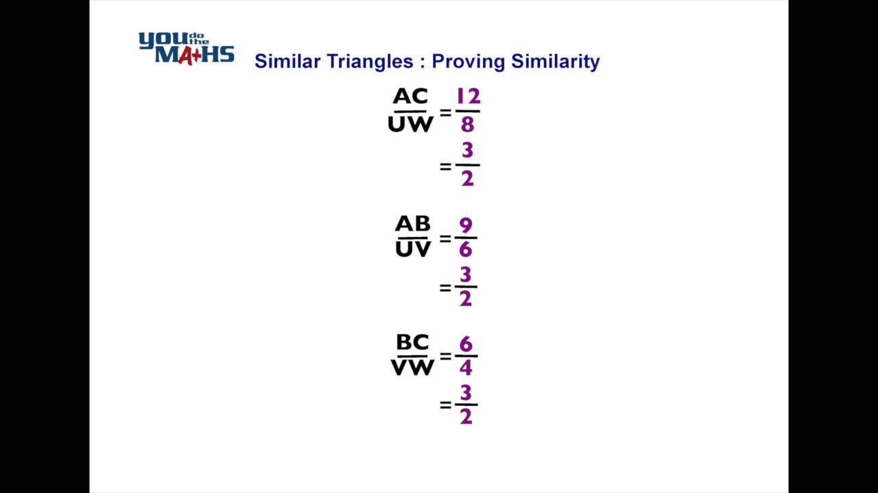 Similarity : Conditions for Similar Triangles - YouTube