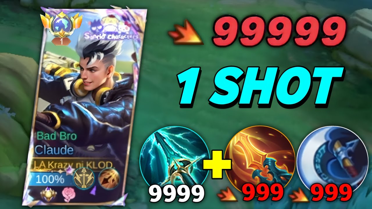 TOP GLOBAL CLAUDE BEST ONE SHOT BUILD! CLAUDE USERS MUST WATCH! - YouTube