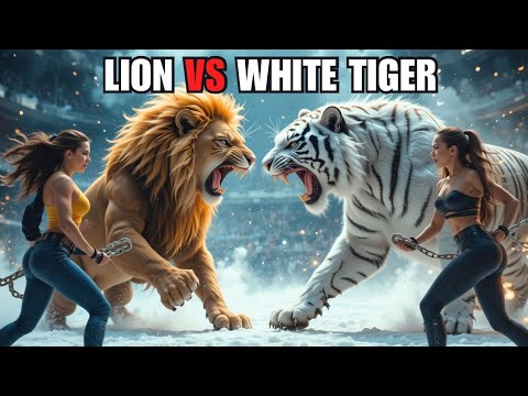 Massive Muscular Lion vs White Tiger | Epic Arena Battle Led by Trainers | Who will Win?