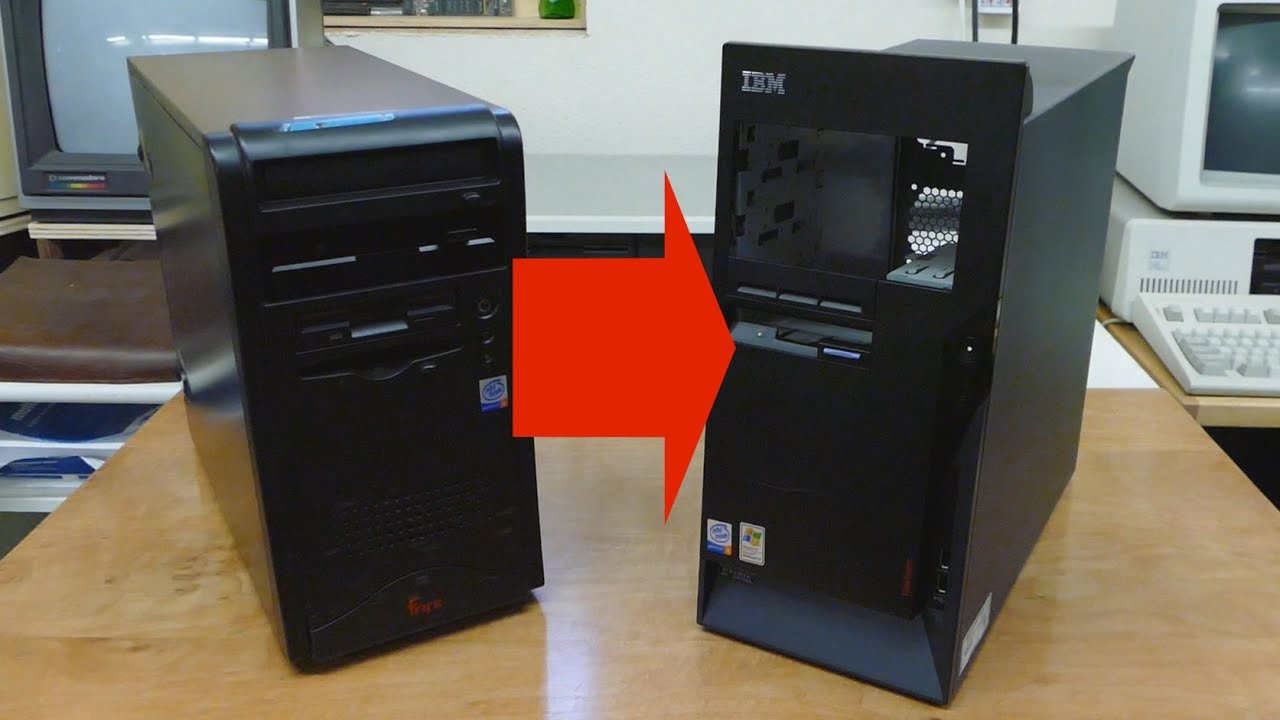 Pentium 4 Win98 Case Swap - YouTube