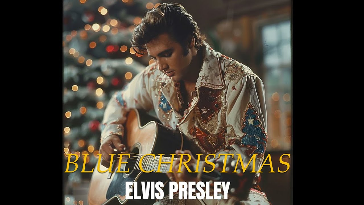 Elvis Presley - Blue Christmas (Lyrics Video) - YouTube