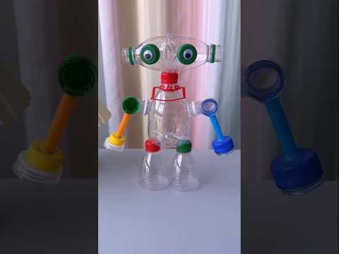 robot from plastic bottle